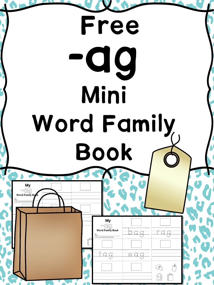 AG CVC Word Family Worksheets Create A Word Family Book AG CVC Word Family Worksheets Create A Word Family Book