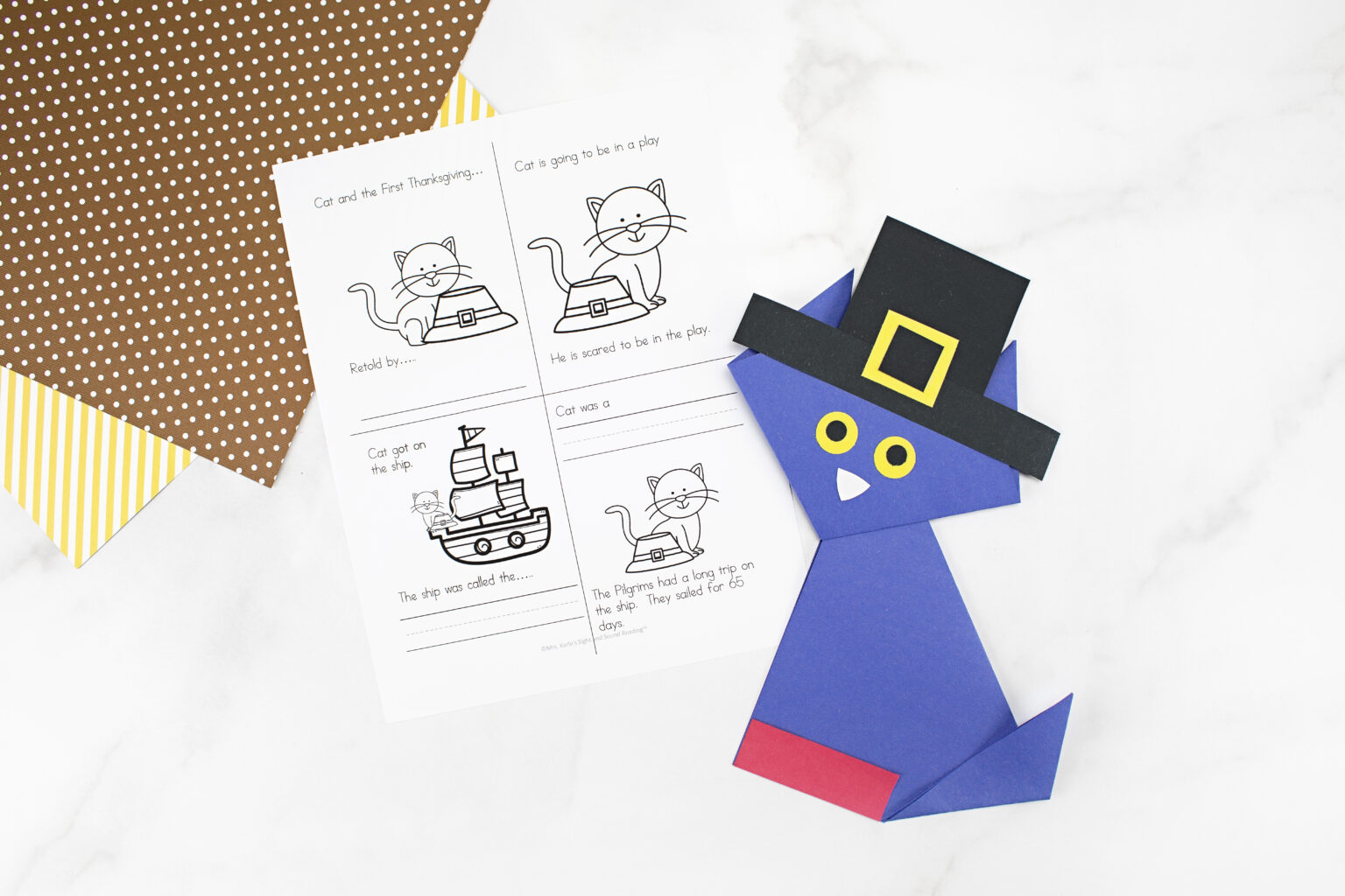 Pete Cat Thanksgiving Activity