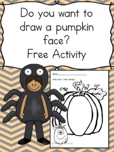 Halloween Worksheet: Draw a face | Mrs. Karle's Sight and Sound Reading