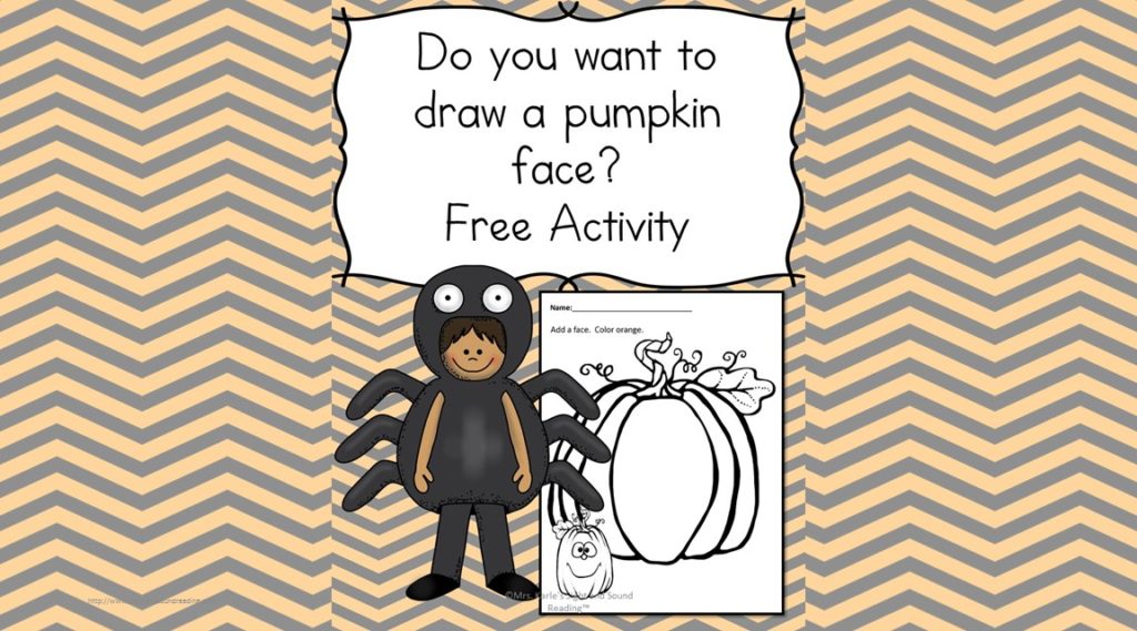 Halloween Worksheet: Draw a face | Mrs. Karle's Sight and Sound Reading