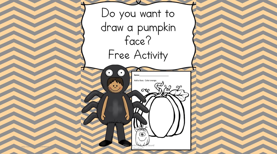 Halloween Worksheet: Draw a face | Mrs. Karle's Sight and Sound Reading