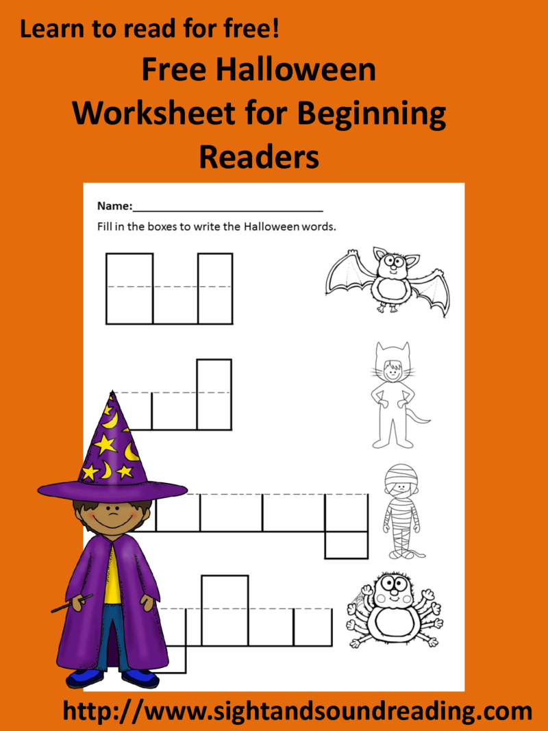 Happy Halloween! Free Worksheet | Mrs. Karle's Sight and Sound Reading
