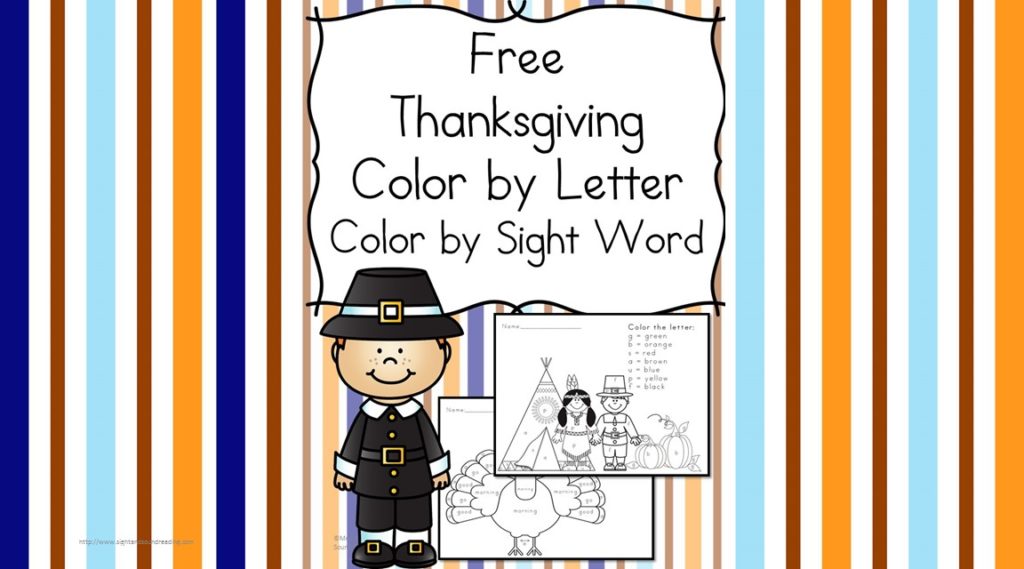 Free Thanksgiving Worksheets for Kids | Mrs. Karle's Sight and Sound ...