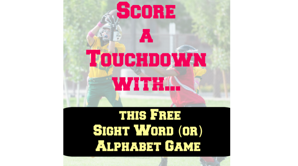 Sight Word Football Game | Mrs. Karle's Sight and Sound Reading