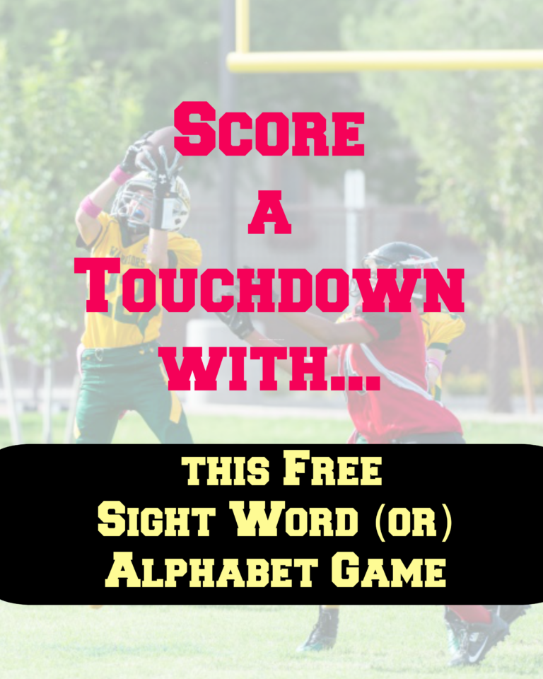 Sight Word Football Game | Mrs. Karle's Sight and Sound Reading