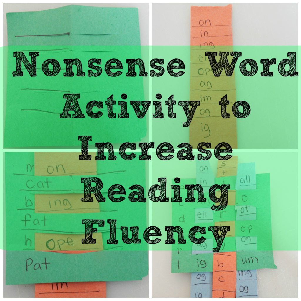 Nonsense Word Fluency Activities | Mrs. Karle's Sight and Sound Reading