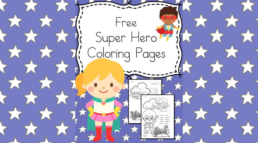 Superheroes Coloring Pages | Mrs. Karle's Sight and Sound Reading