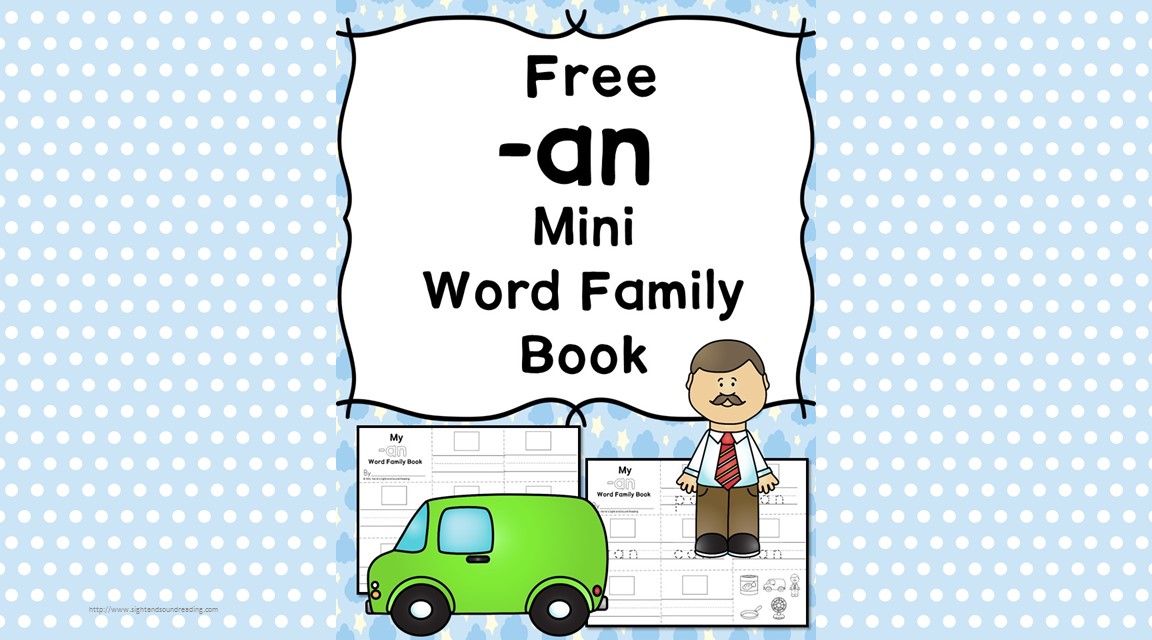 2 Free CVC AN Family Worksheets Build A Mini book 