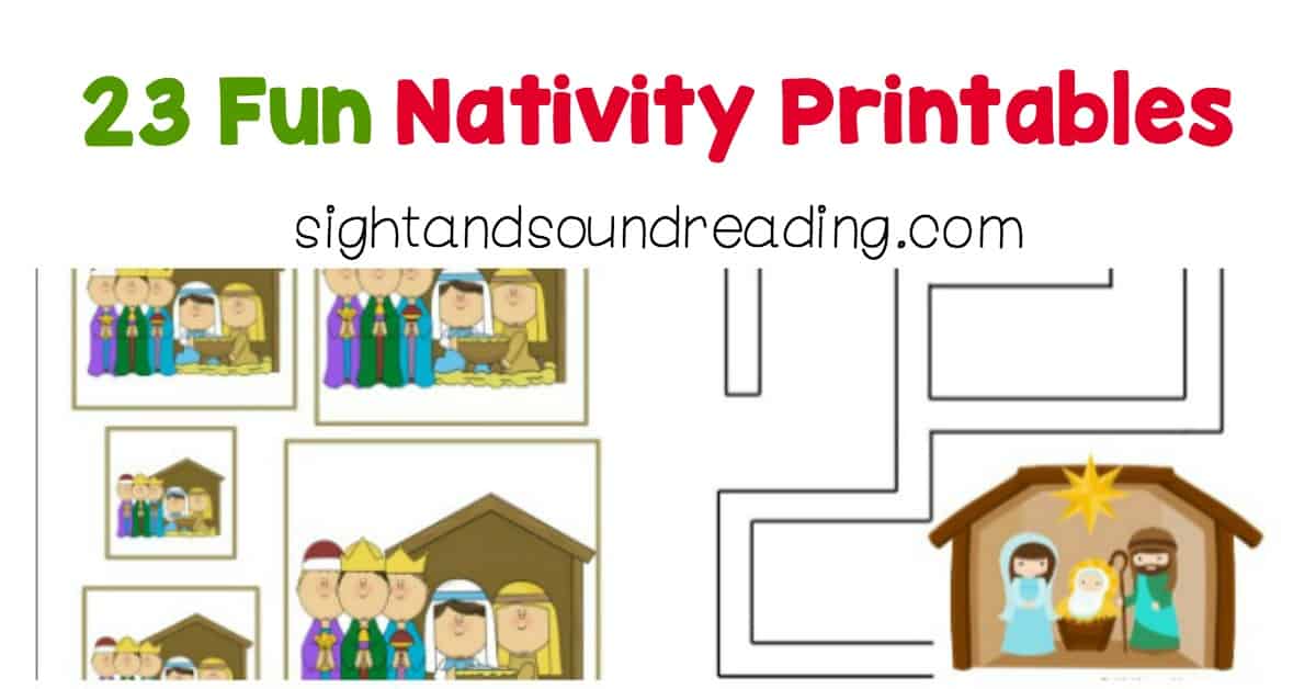 23 Fun Nativity Printables | Mrs. Karle's Sight and Sound Reading