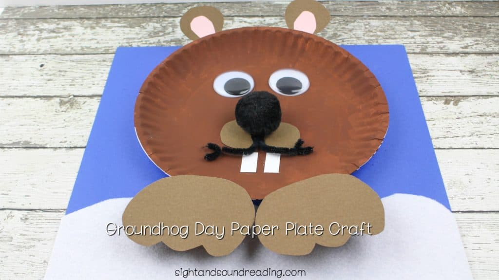 Groundhog Day Paper Plate Craft | Mrs. Karle's Sight and Sound Reading