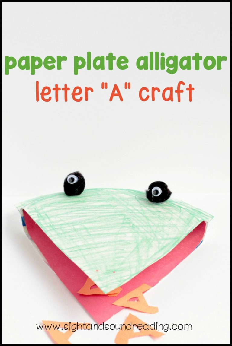 Letter A Craft: Alligator Paper Plate