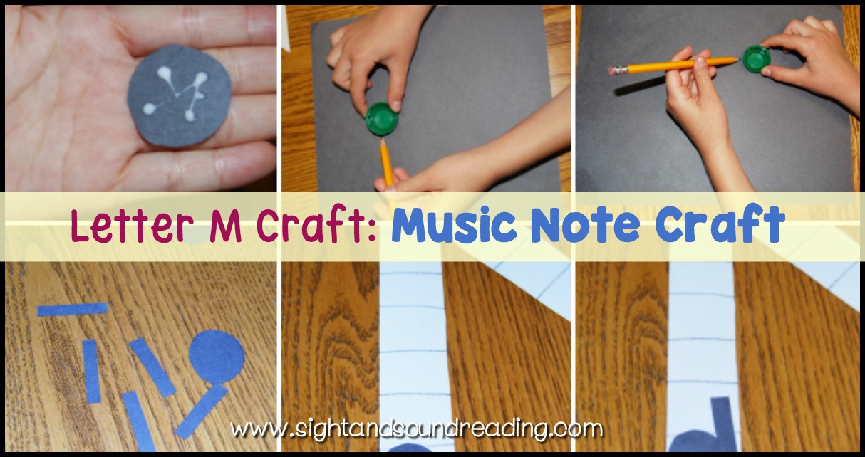Letter M Craft: Music Note Craft | Mrs. Karle's Sight and Sound Reading