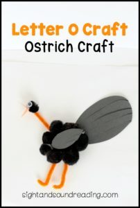Letter O Craft: Ostrich Craft | Mrs. Karle's Sight and Sound Reading