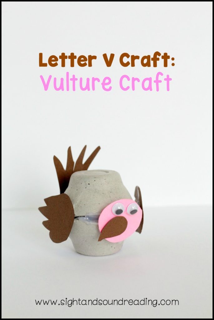 Letter V Craft: Vulture Craft | Mrs. Karle's Sight and Sound Reading
