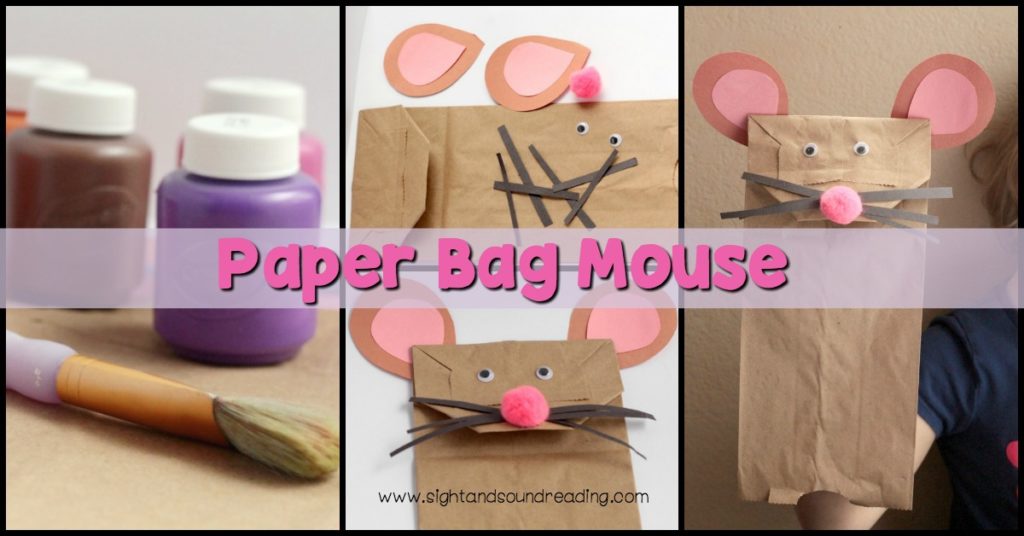 Paper Bag Mouse Puppet Craft | Mrs. Karle's Sight and Sound Reading