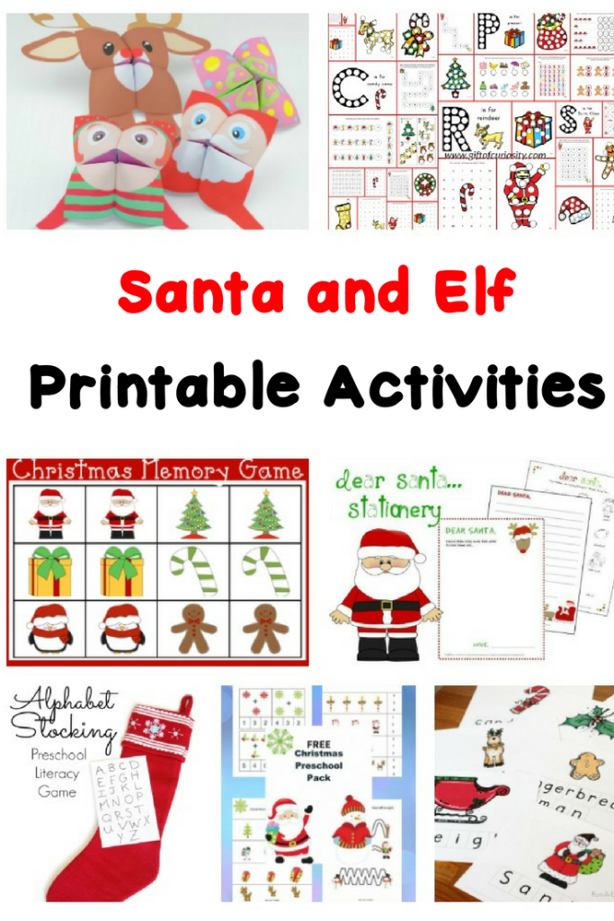 Santa and Elf Worksheets for Kids | Mrs. Karle's Sight and Sound Reading