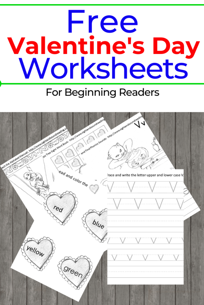 V is for Valentine! Fun, free Valentine's Day worksheets for Beginning ...