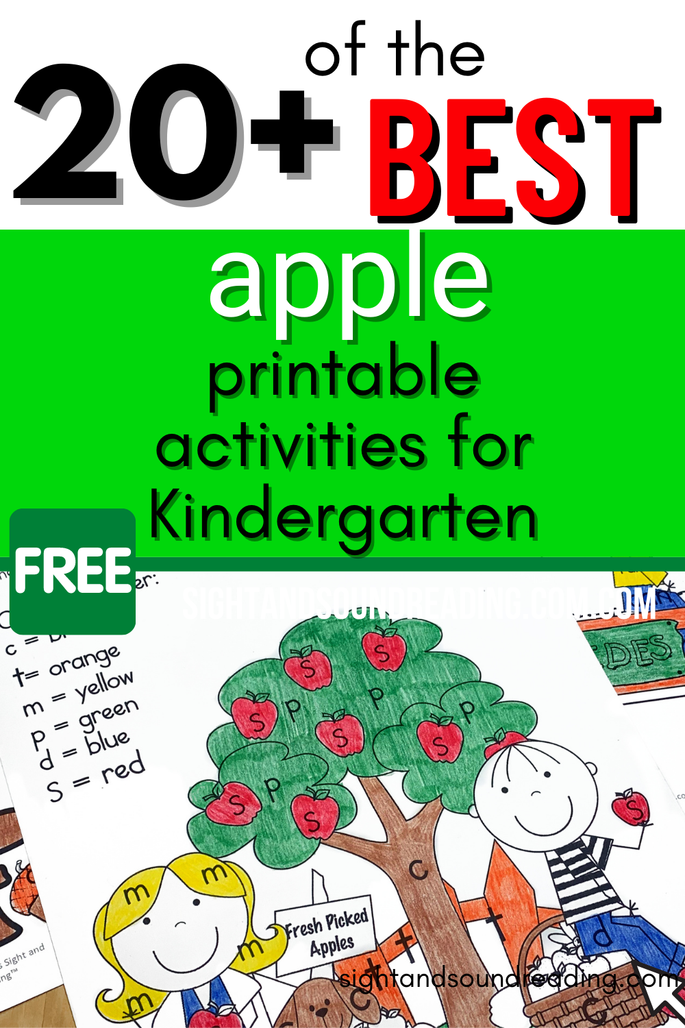 Printable Apple Worksheets and Activities | Mrs. Karle's Sight and ...