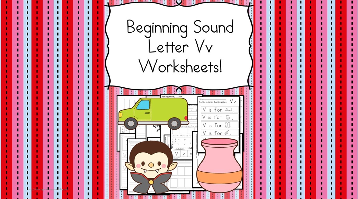 18 Free Beginning Sound V Worksheets - Easy Downloads! | Mrs. Karle's ...