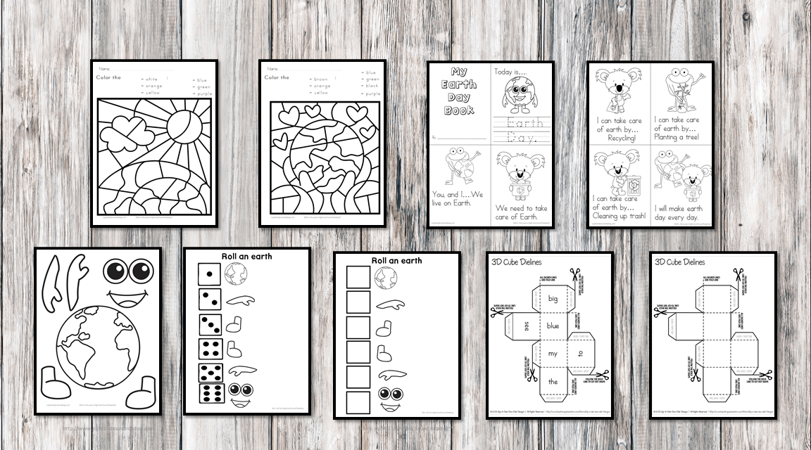 Awesome Earth Day Printable Coloring Book for Kids | Mrs. Karle's Sight ...