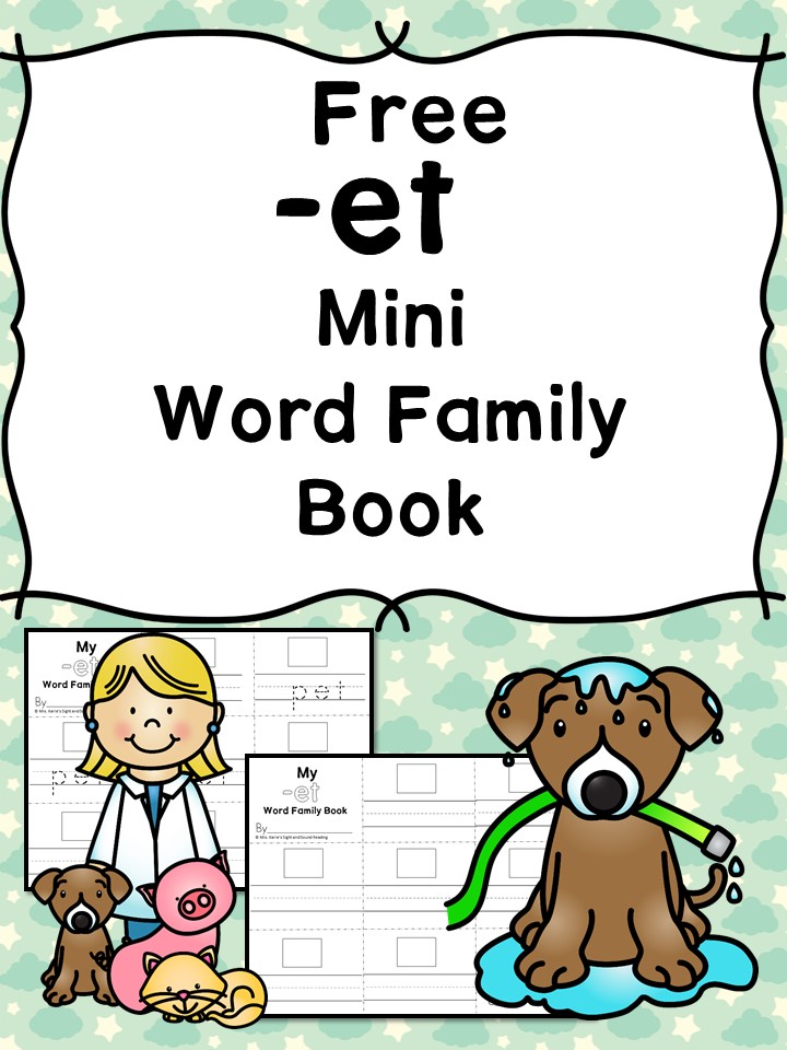 Et Word Family Worksheets Worksheets For Kindergarten