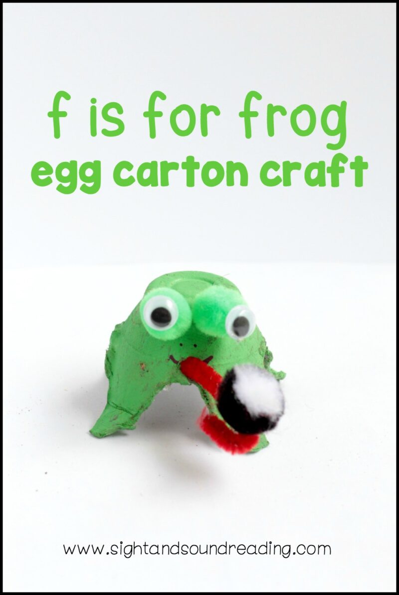 Letter F Craft: Frog Egg Carton Craft | Mrs. Karle's Sight and Sound ...