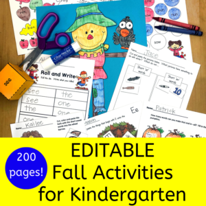 Cut and Paste Activity for Kindergarten | Mrs. Karle's Sight and Sound ...