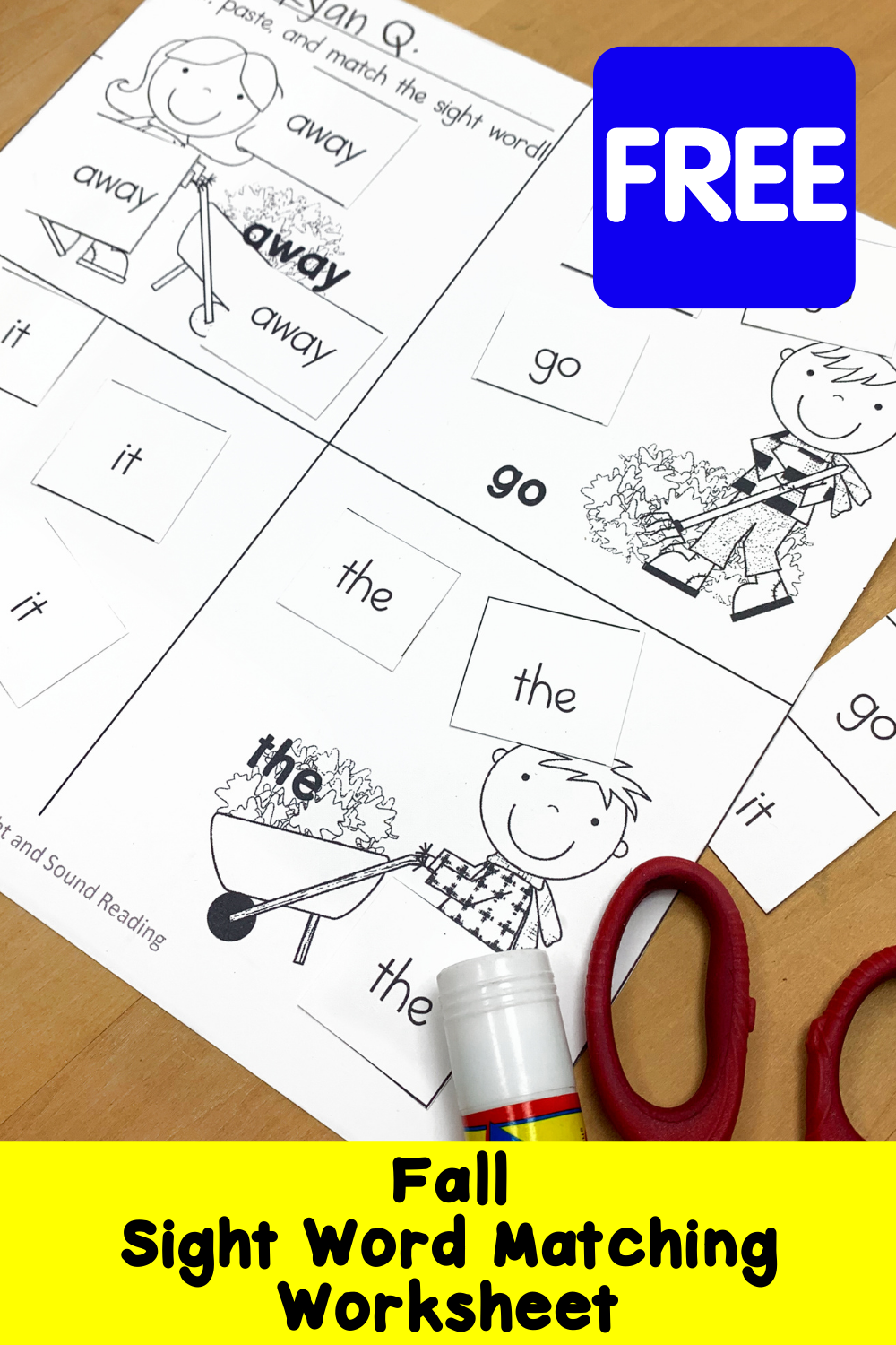 Fall Sight Word Worksheet - Free and Easy download! | Mrs. Karle's ...