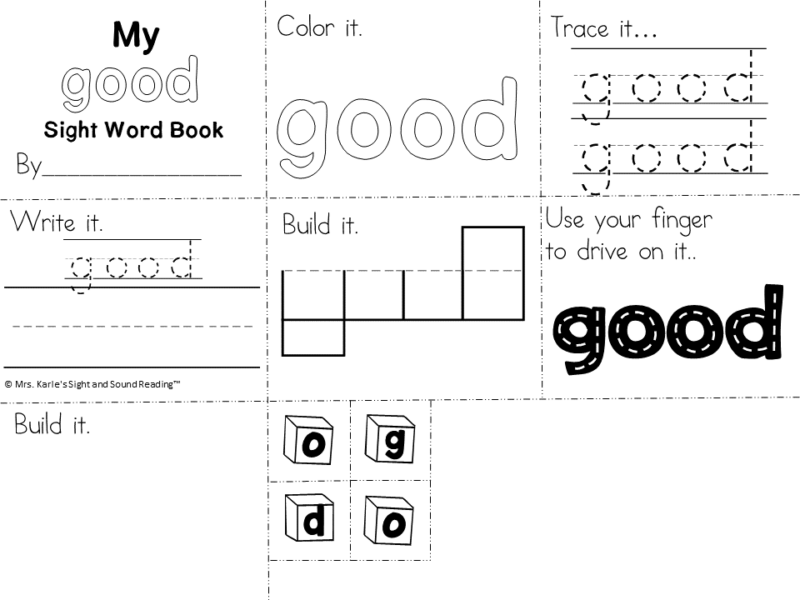 37+ Free Sight Word Worksheets for Kindergarten | Mrs. Karle's Sight ...