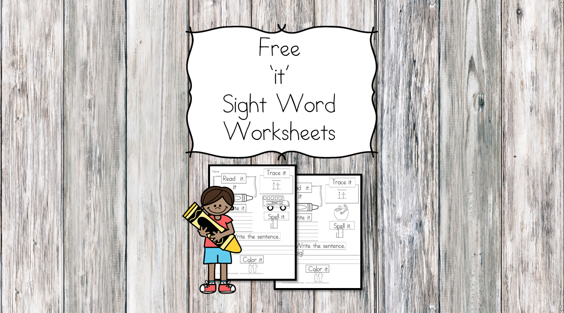 "It" Sight Word Printable - Free and Easy Download! | Mrs. Karle's ...
