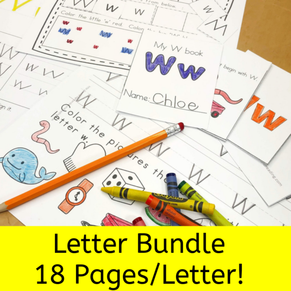 18 Free Letter W Beginning Sound Worksheets- Easy Download! | Mrs ...
