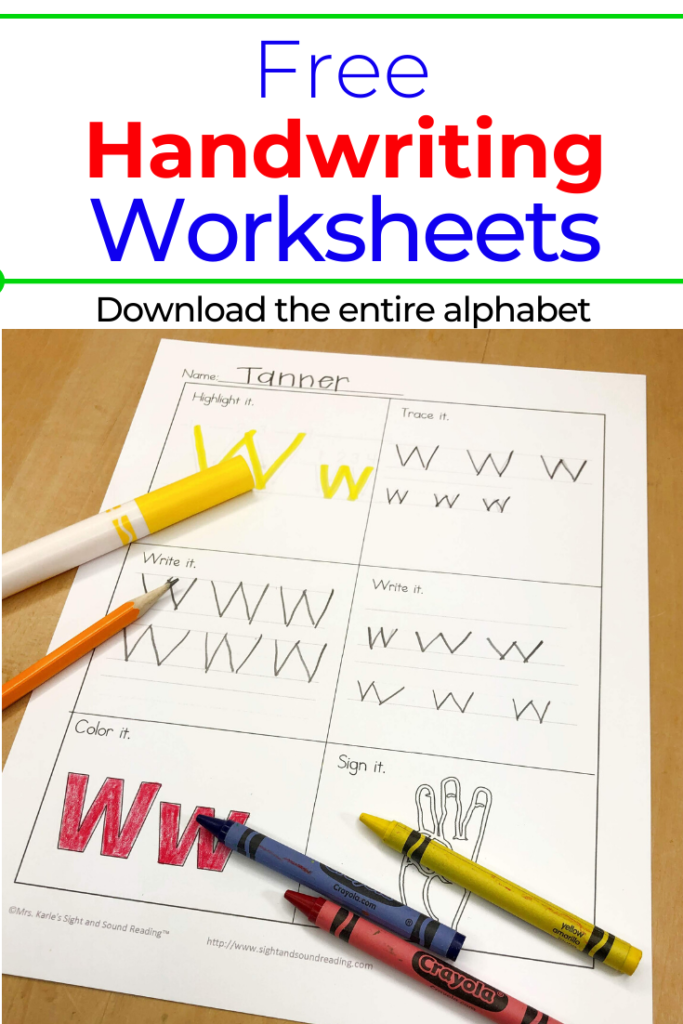 26 Free Printable Handwriting Worksheets for Kids-Easy Download! | Mrs ...