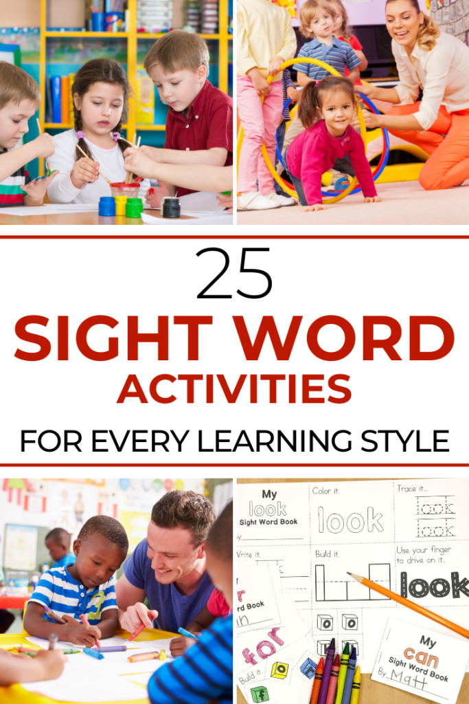 25+ Hands On Sight Word Activities for Kindergarten