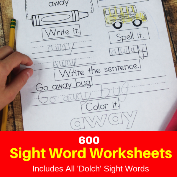 Free “Here” Sight Word Worksheets