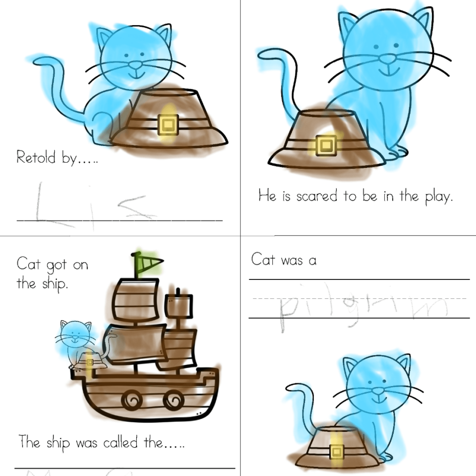 Pete Cat Thanksgiving Activity