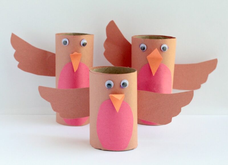 Cardboard Tube Robin Craft | Mrs. Karle's Sight and Sound Reading
