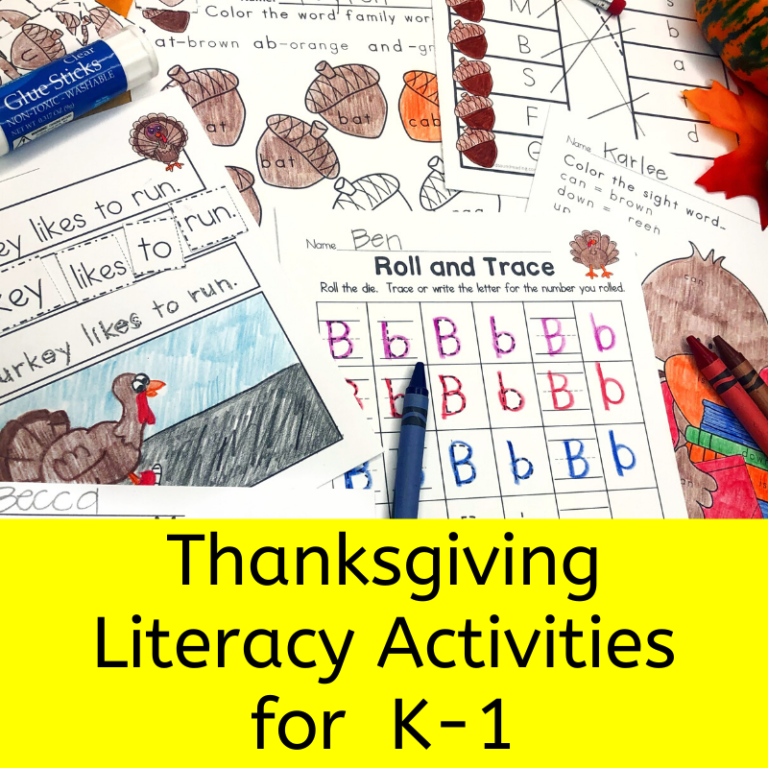 Thanksgiving Activities for Kindergarten | Mrs. Karle's Sight and Sound ...