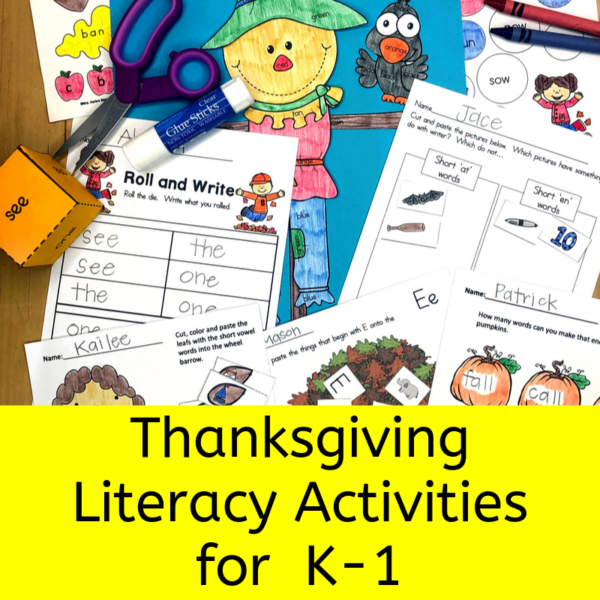 Thanksgiving Lesson Plans for Kindergarten | Mrs. Karle's Sight and ...