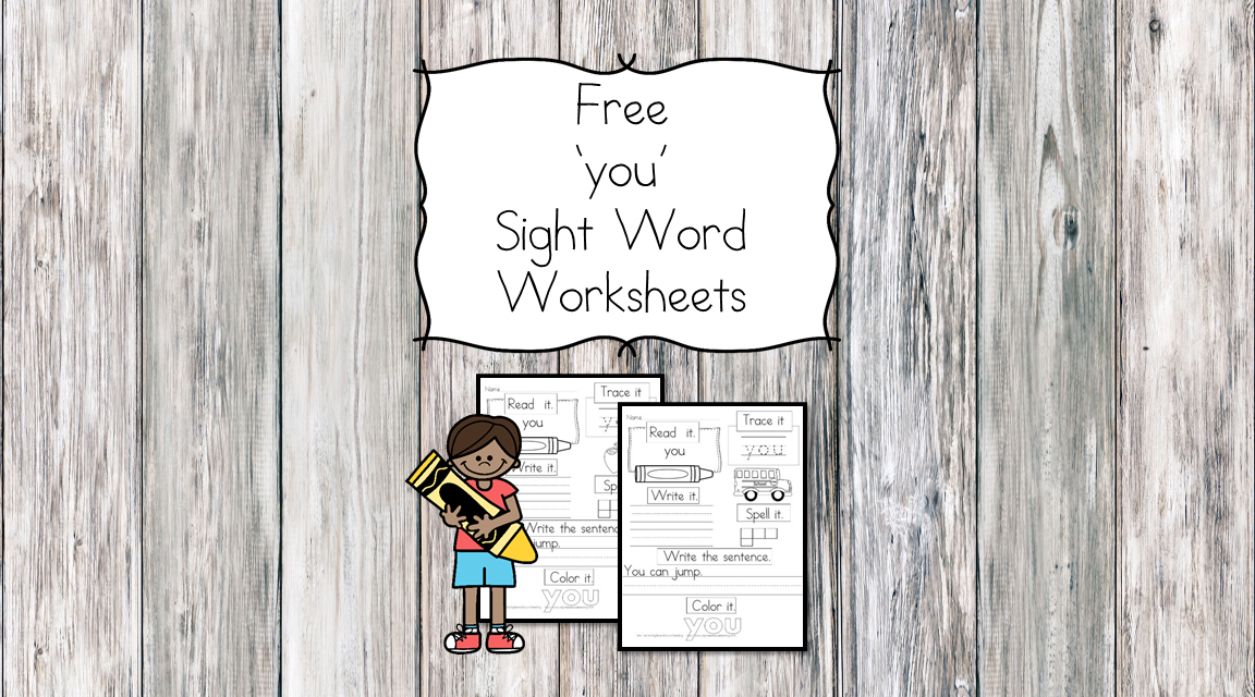 Free "You" Sight Word Page for Preschool or Kindergarten | Mrs. Karle's ...